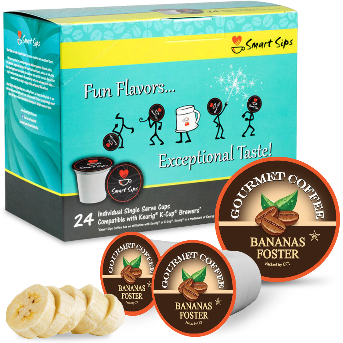 Bananas Foster Flavored Coffee Pods | Single Serve for Keurig Brewers ...
